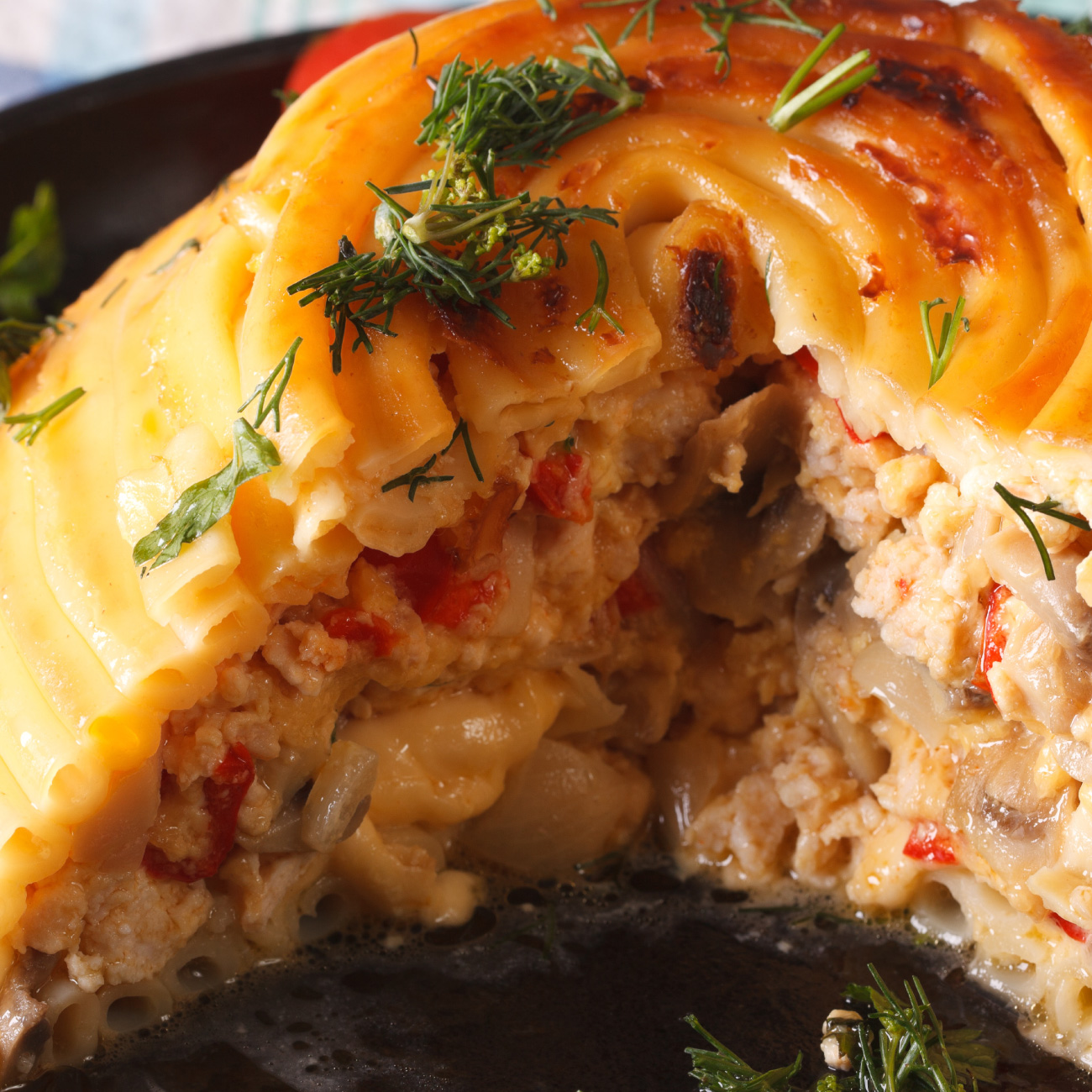 Timballo di pasta (rosso), senza glutine e senza lattosio | Primi Piatti